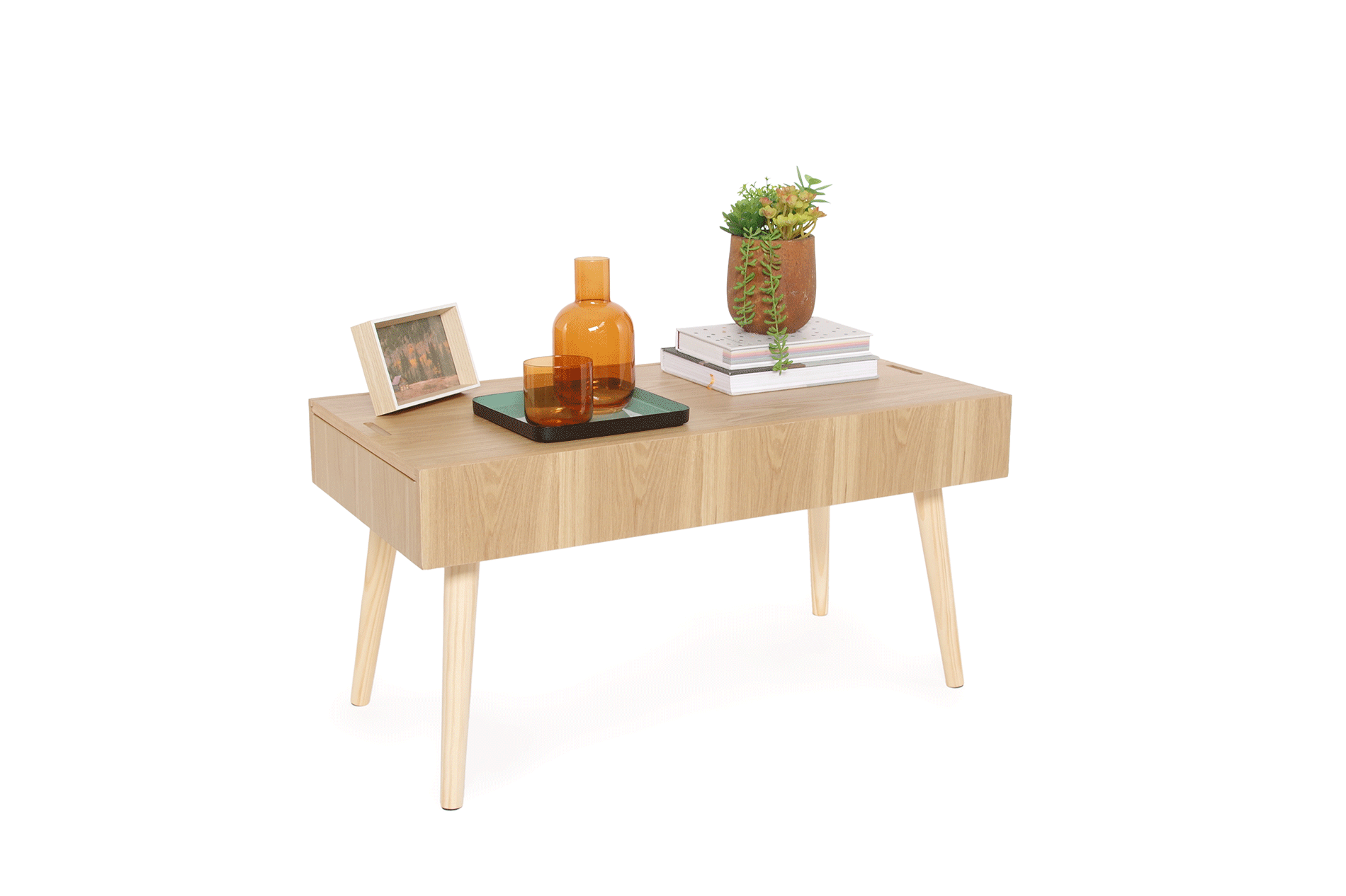 Vista Coffee Table with Storage Shelf | Futon Company