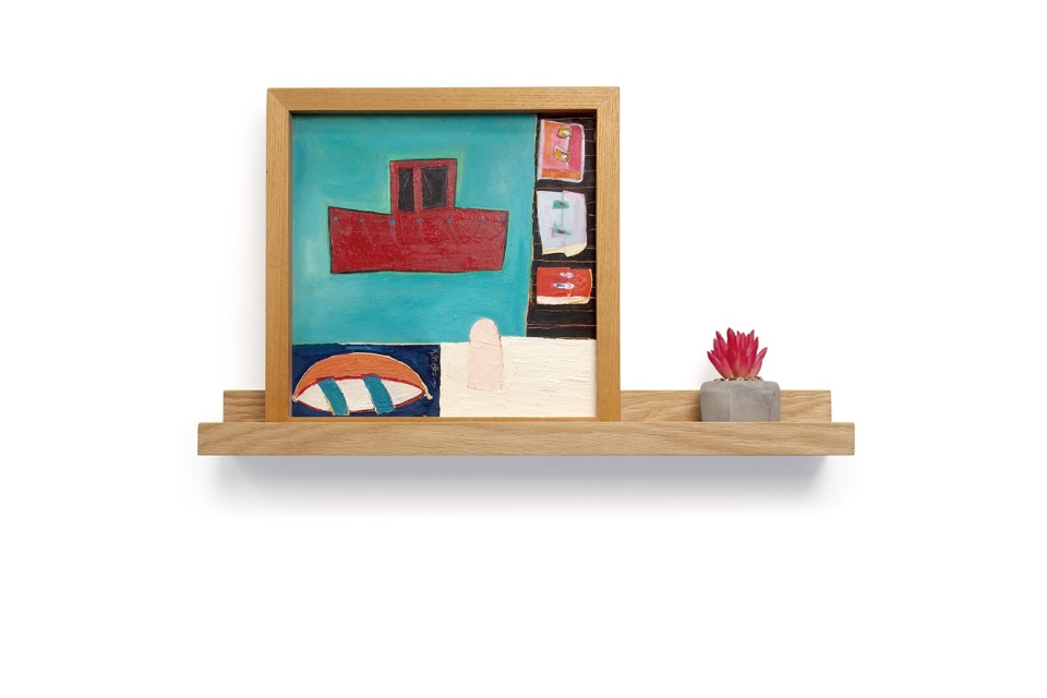 Medium Sized Wooden Oak Picture Rail (60cm) | Futon Company