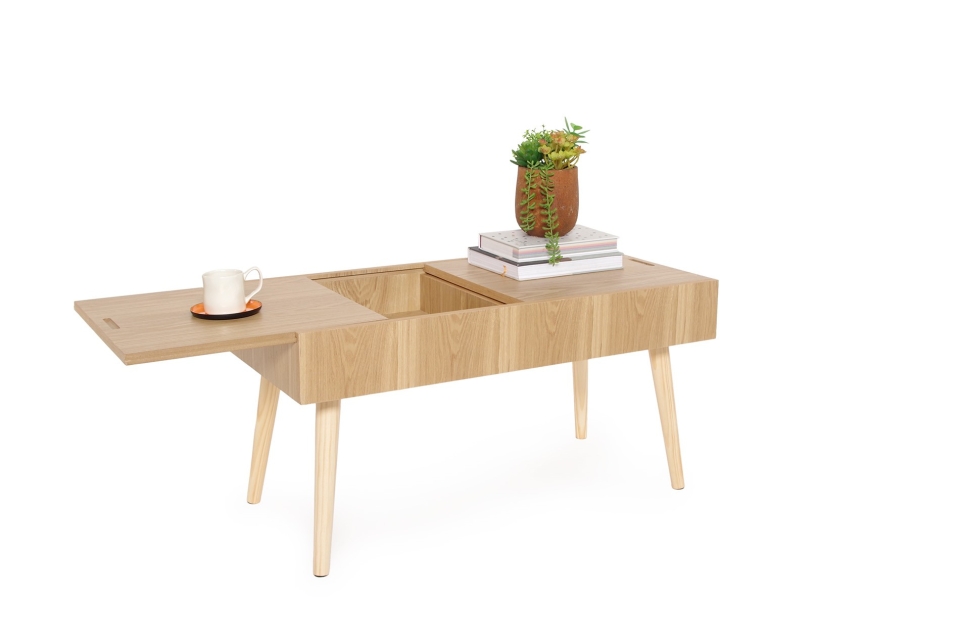 Vista Coffee Table with Storage Shelf | Futon Company